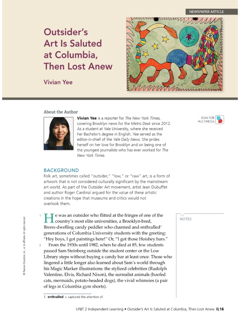 Outsider's Art Is Saluted at Columbia, Then Lost Anew. | PDF