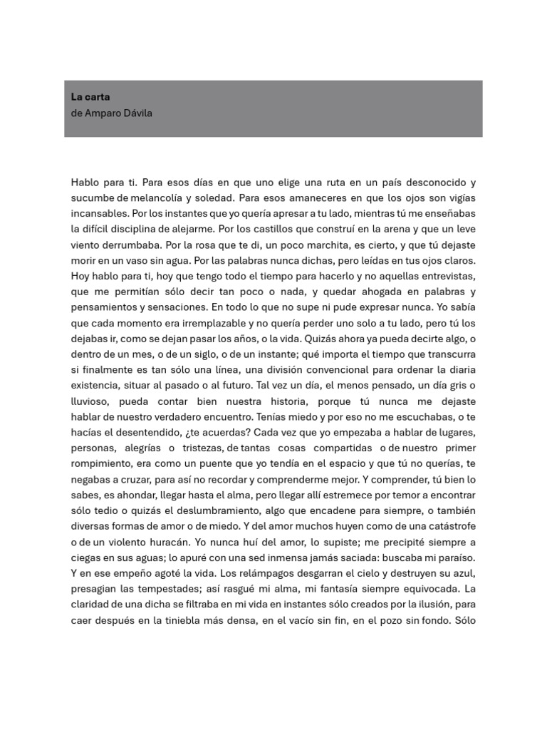 La Carta | PDF