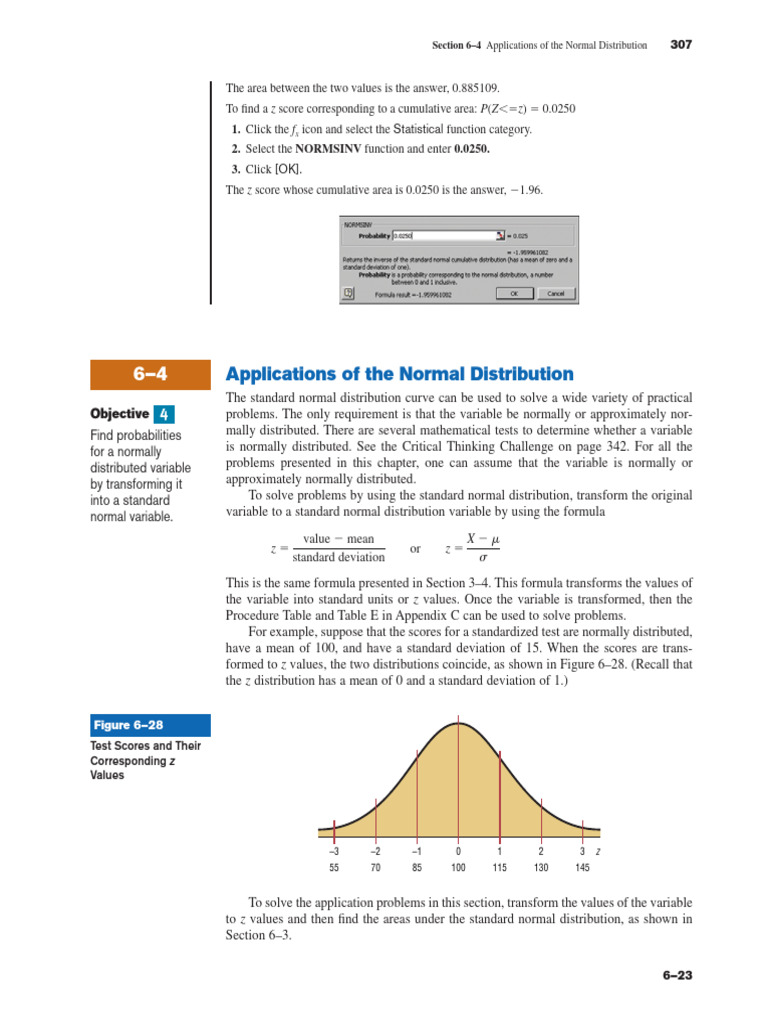Normal Distribution Applications Explained | PDF | Normal Distribution ...