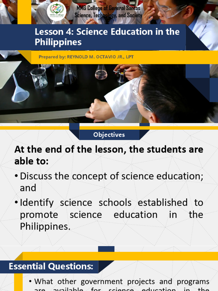 Lesson 4 Science Education in The PH | PDF | Science | Pedagogy