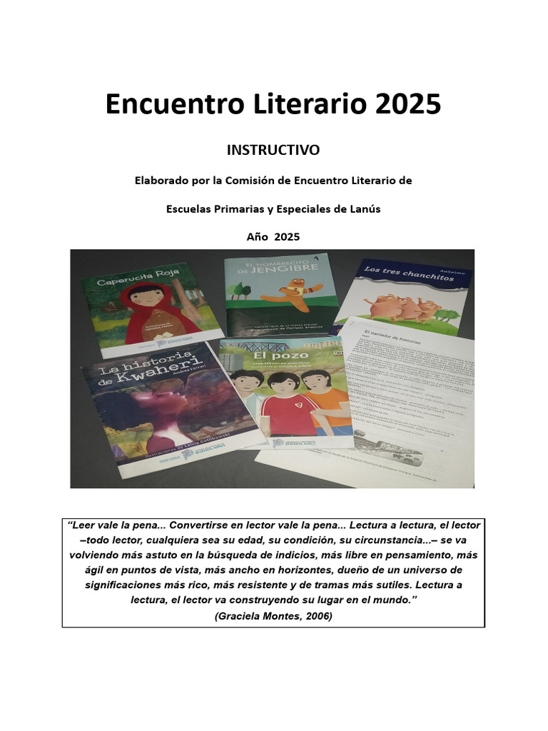 Encuentro Literario Instructivo | PDF | Educación primaria | Educación ...