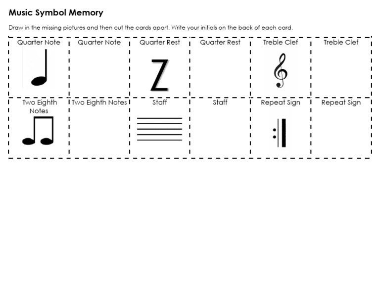 Music Symbol Practice - Kindergarten | PDF