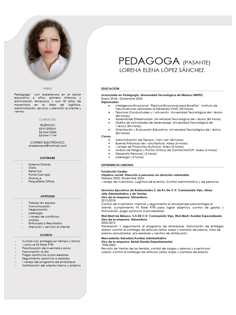 CV - Lorena López Sanchez - 250609 - 140704 - 020842 | PDF
