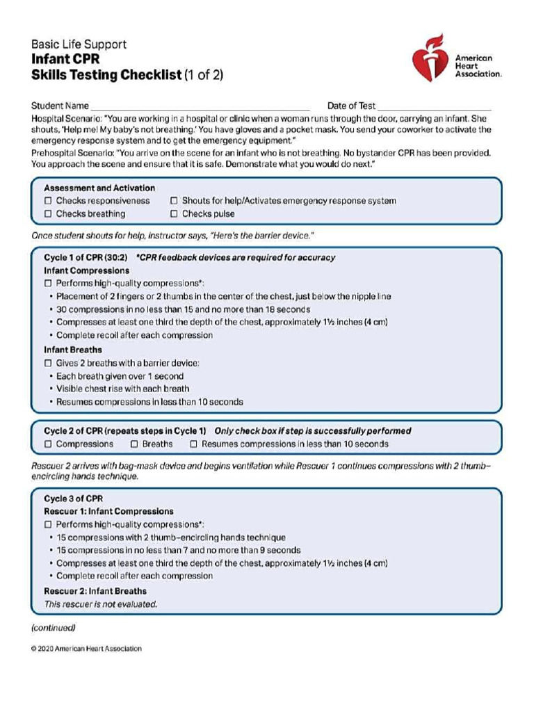 Bls Checklist | PDF