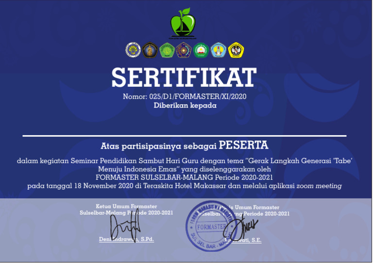 SERTIFIKAT 1 | PDF