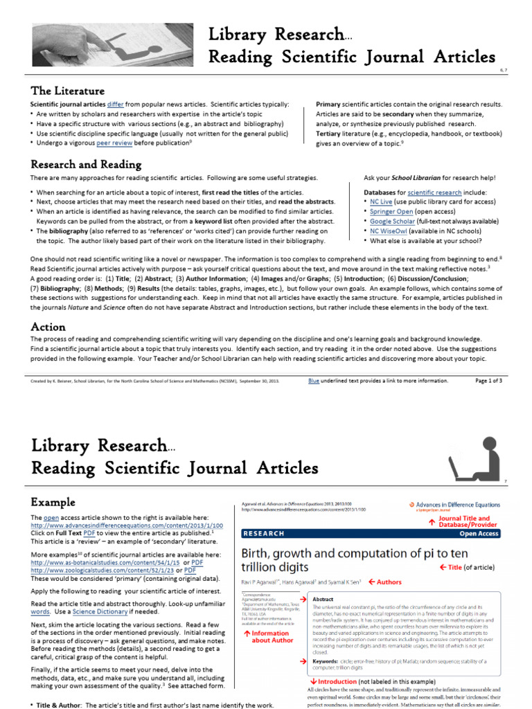 Guide to Reading Scientific Articles | PDF | Abstract (Summary) | Science