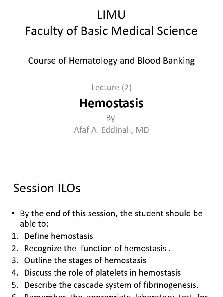 Hemostasis: Key Concepts and Tests | PDF