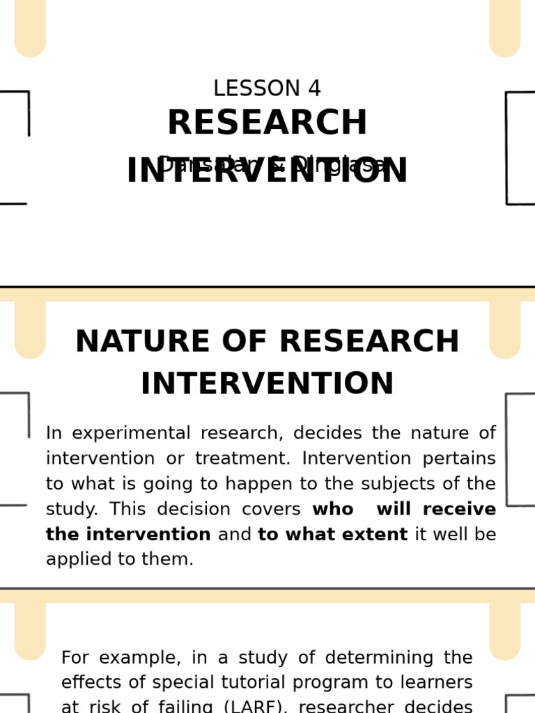 Research Intervention | PDF