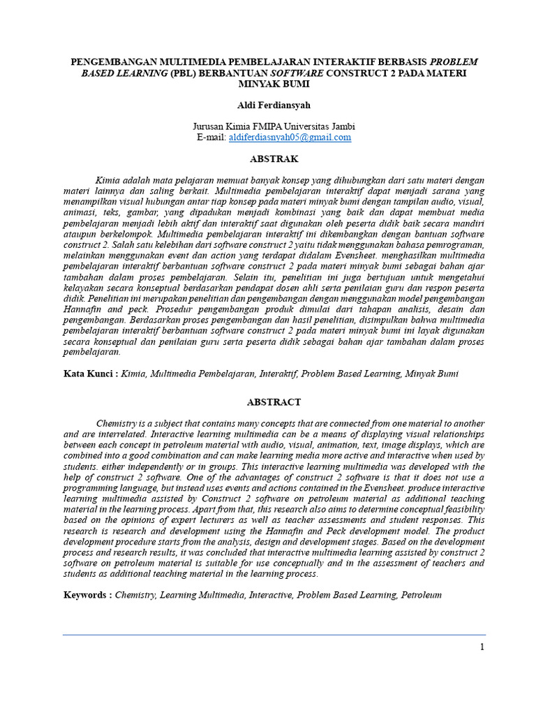 Artikel Pengembangan Multimedia Pembelajaran Interaktif Berbasis ...