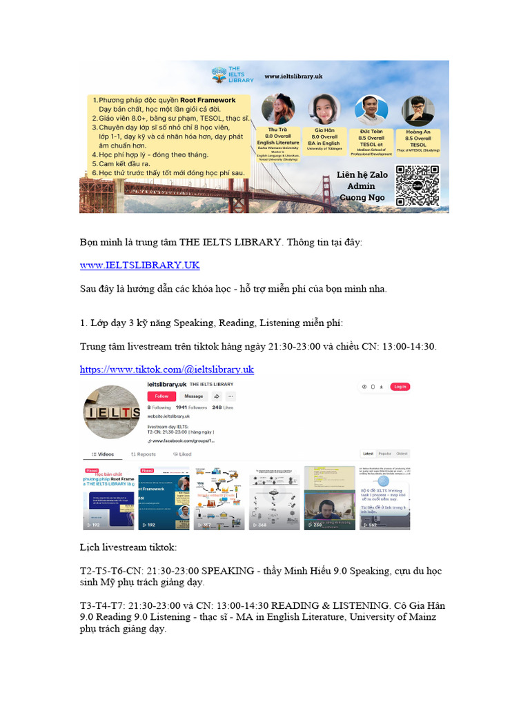 The Ielts Library Dạy Ielts Miễn Phí | PDF