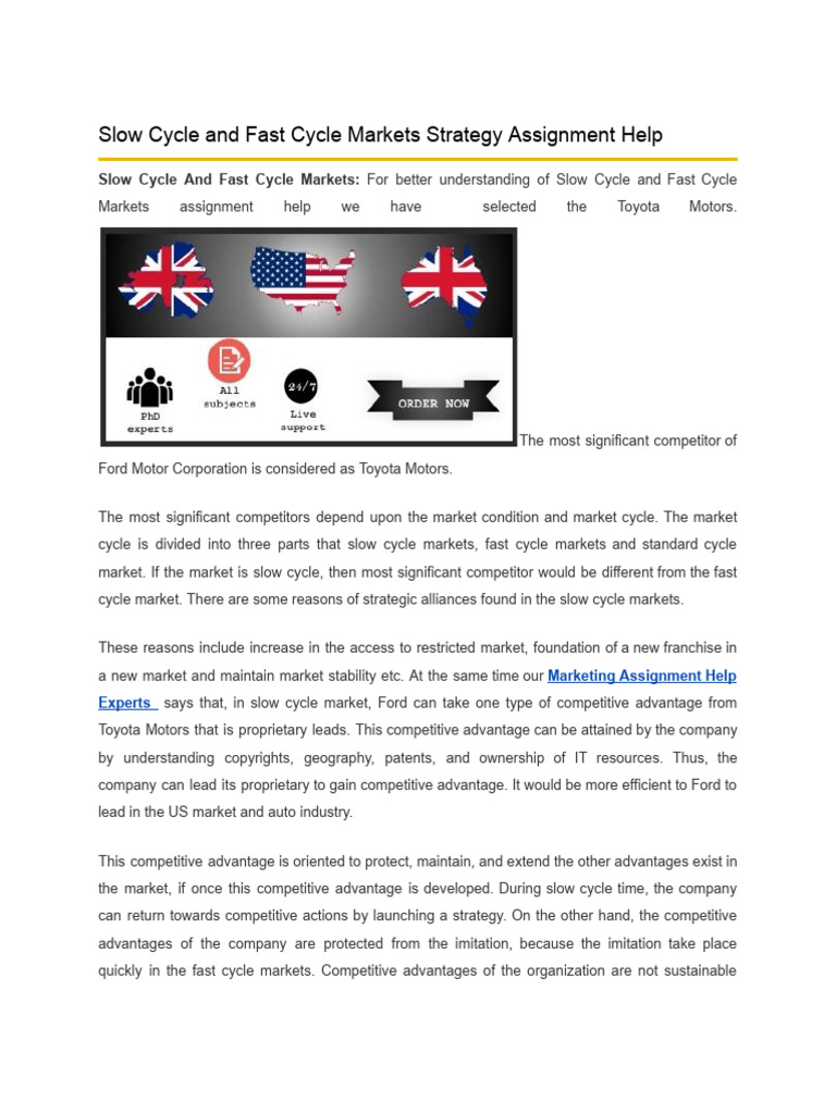 Slow Market Cycle | PDF | Competitive Advantage | Marketing Strategy