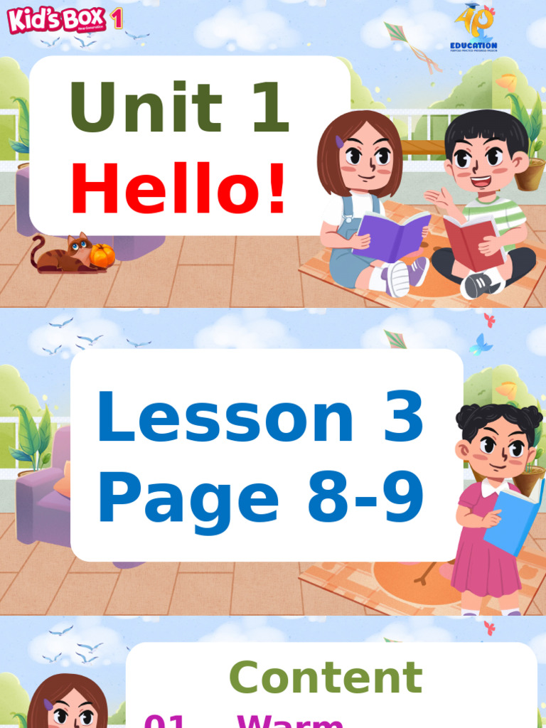 Kids Box 1 Unit 1 Lesson 3 p8-9 | PDF