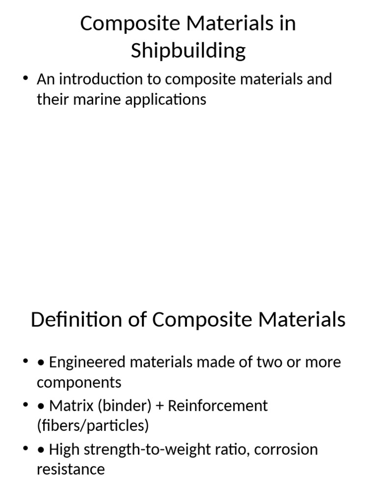 Composite Materials in Shipbuilding Guide | PDF