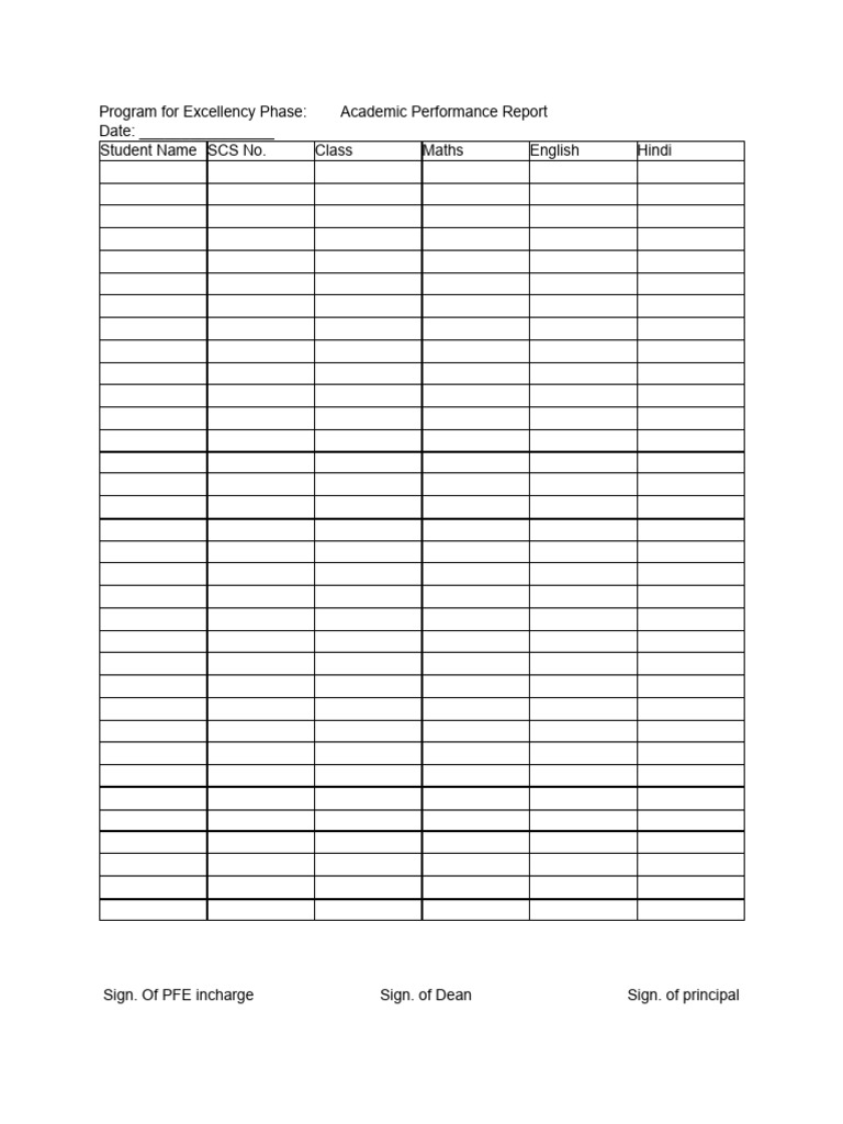 Pfe Students Report | PDF