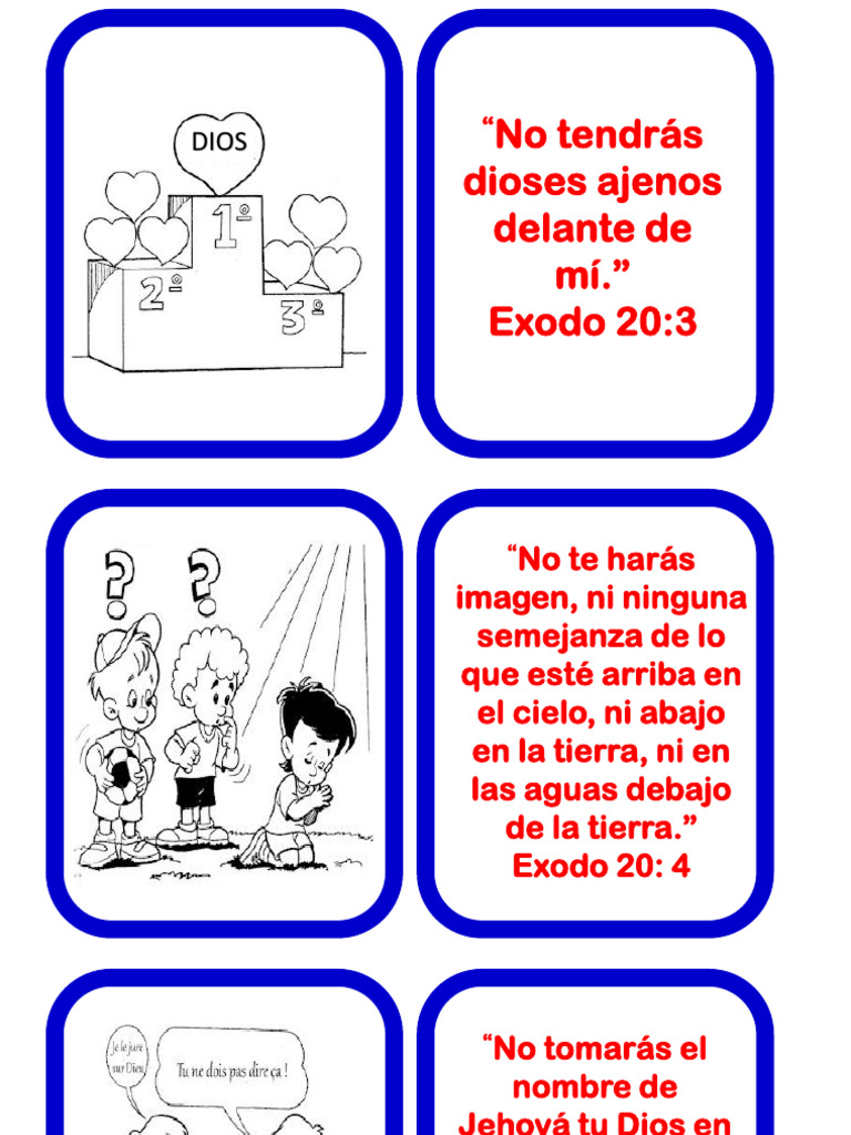 Juego de Memoria - 10 Mandamientos | PDF