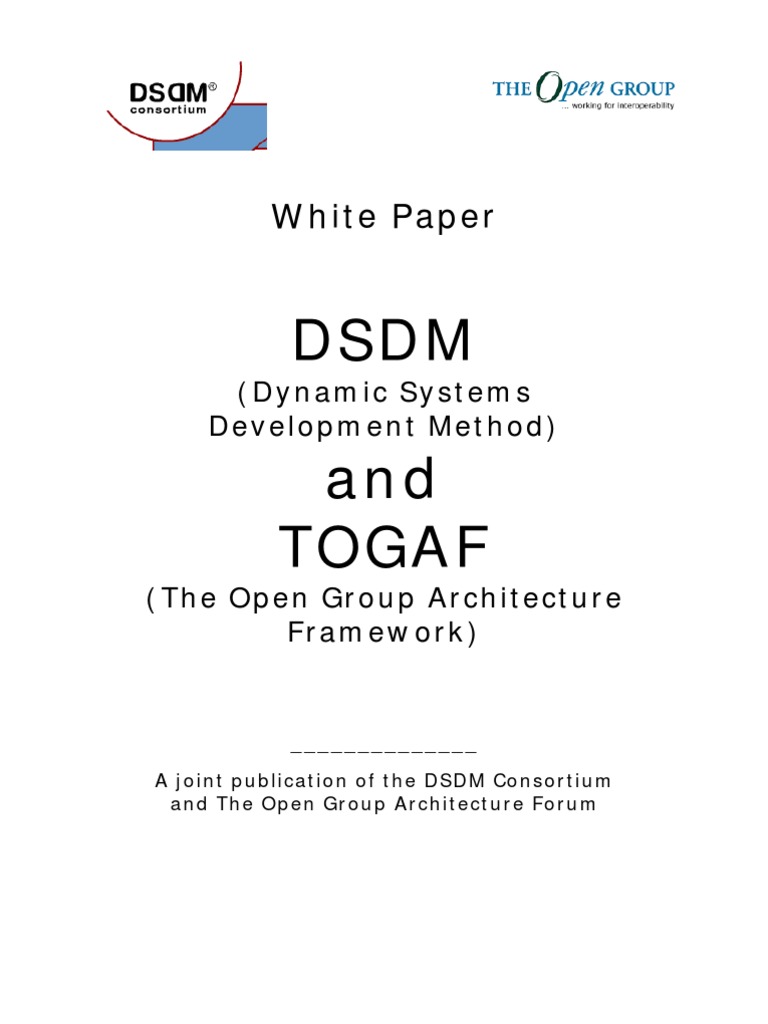 DSDM and TOGAF Framework Integration | PDF | Software Prototyping ...