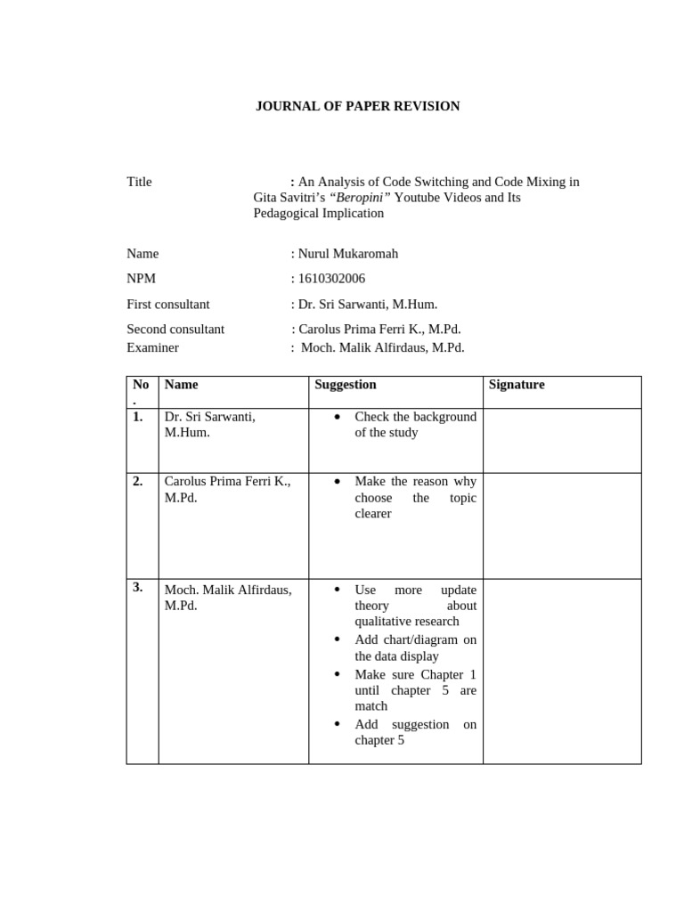 Journal of Paper Revision | PDF