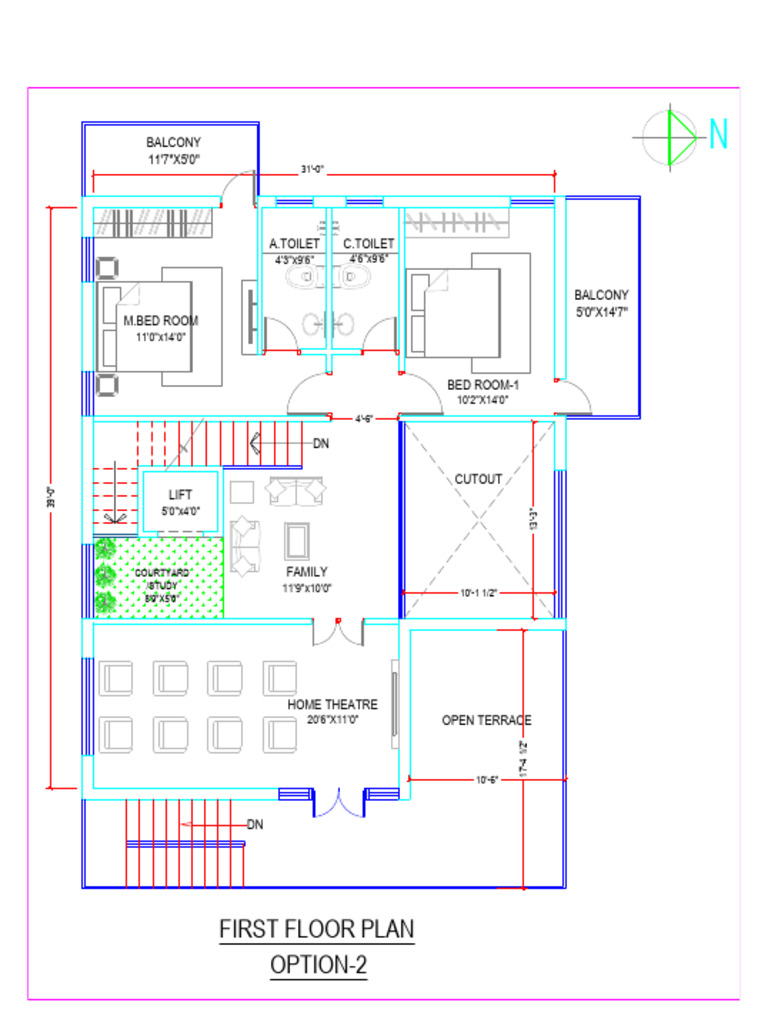 First Floor Plan - Option-2 | PDF