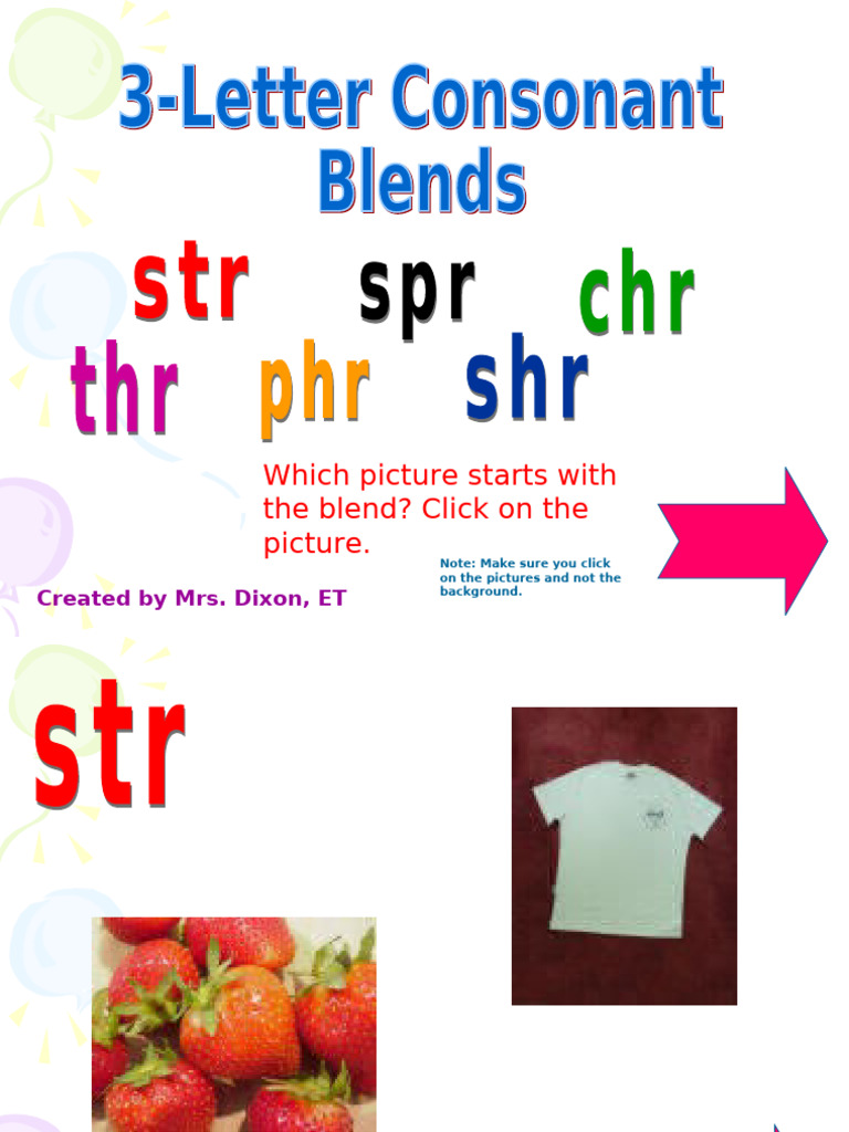 3-Letter Consonant Blends | PDF