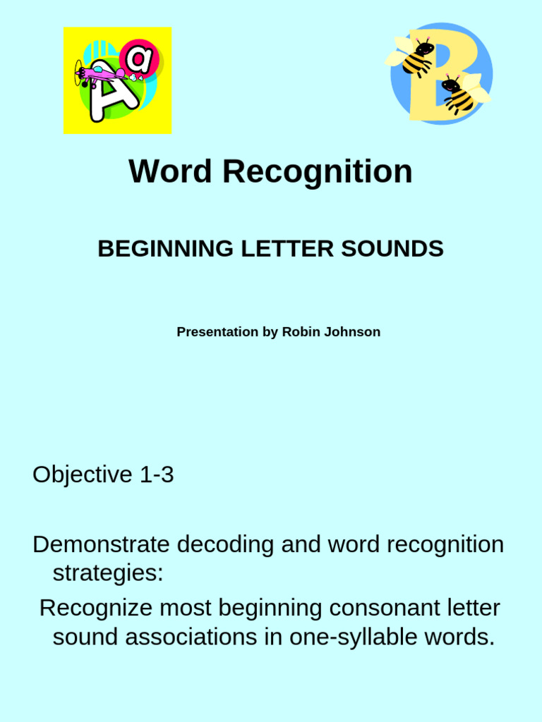 Beginning Letters Sounds | PDF