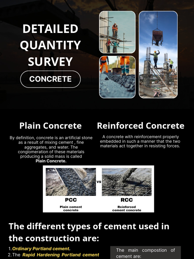 Detailed Quantity Survey - Concrete | PDF | Concrete | Construction ...