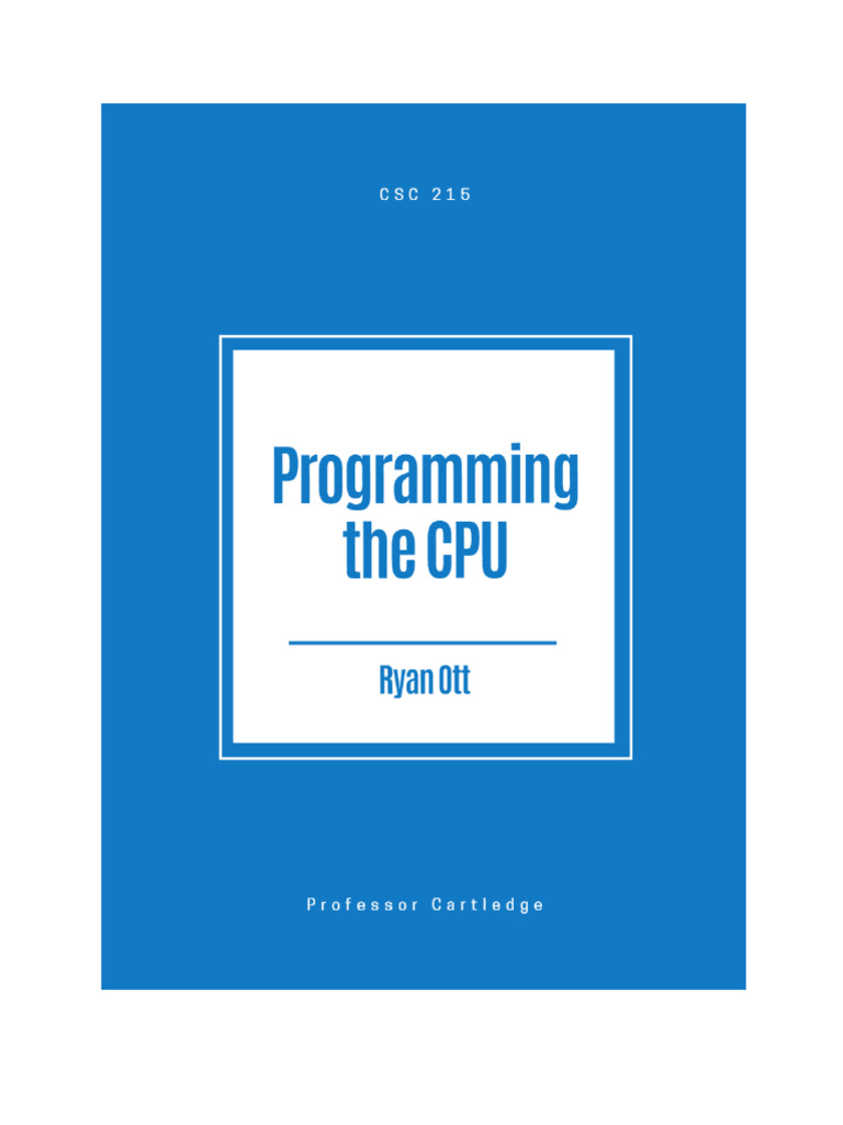 Programming a CPU with Assembly Language | PDF | Central Processing ...