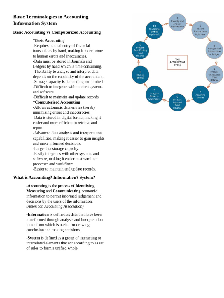 Accounting Information System Notes | PDF