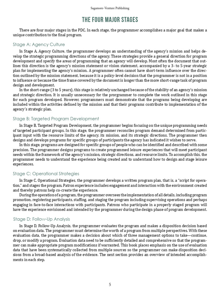 Four Stages of Program Development | PDF | Evaluation | Information