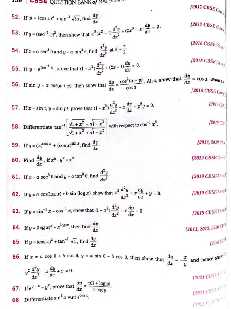 Worksheet - Differentiability | PDF