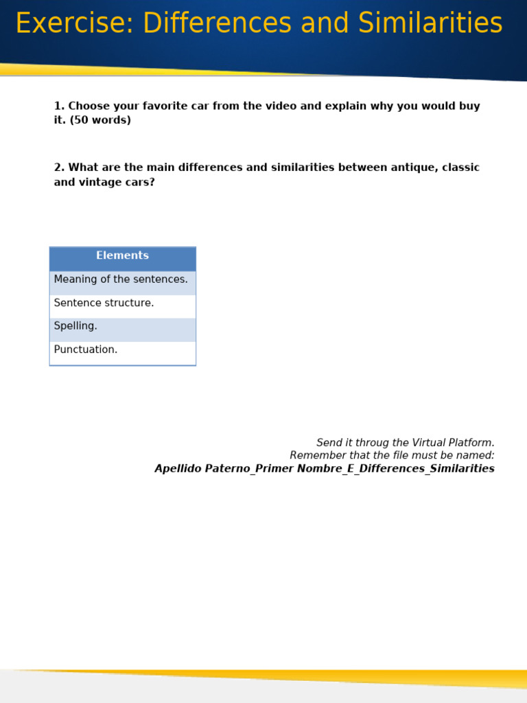 E Differences Similarities | PDF