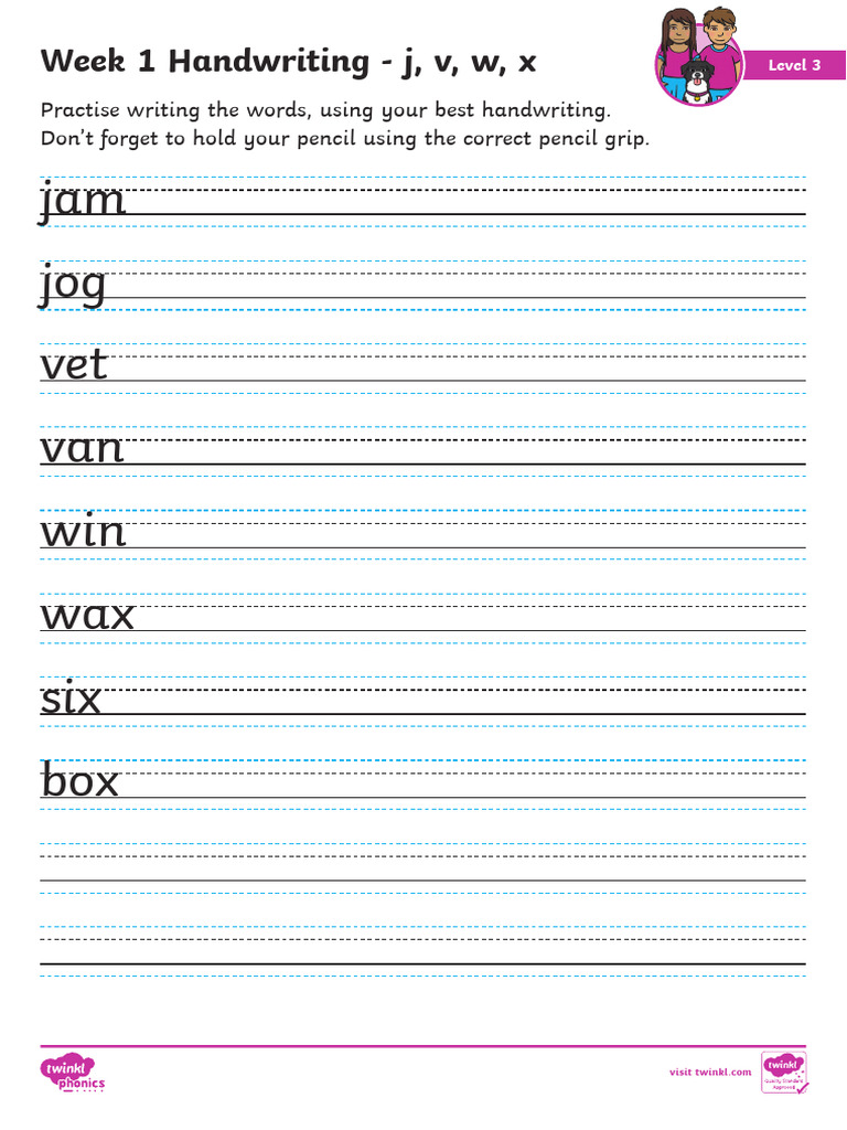 Level 3 Handwriting Practice Guide | PDF