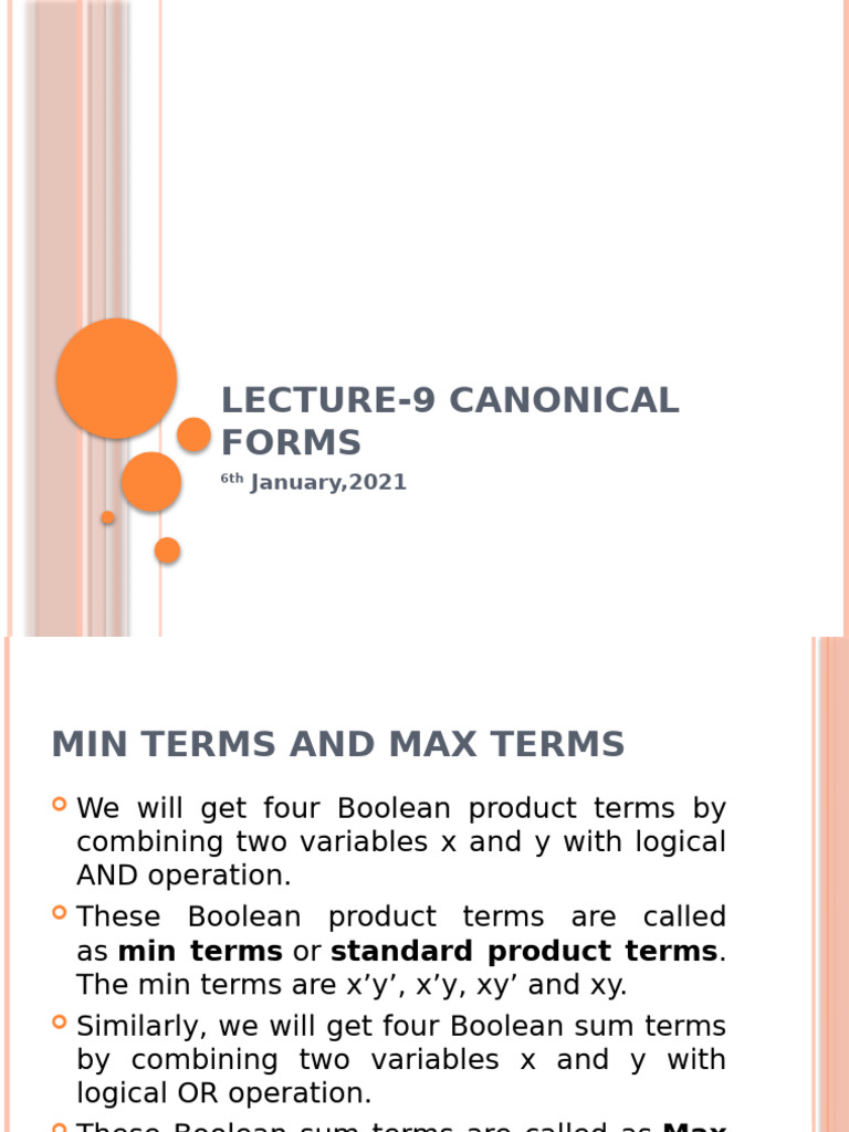 Lecture-9 Canonical Forms | PDF