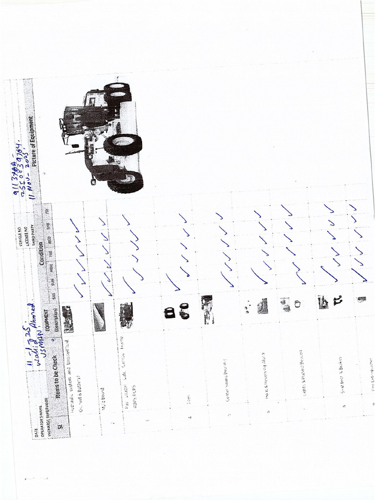 Grader Daily Inspection Checklist | PDF