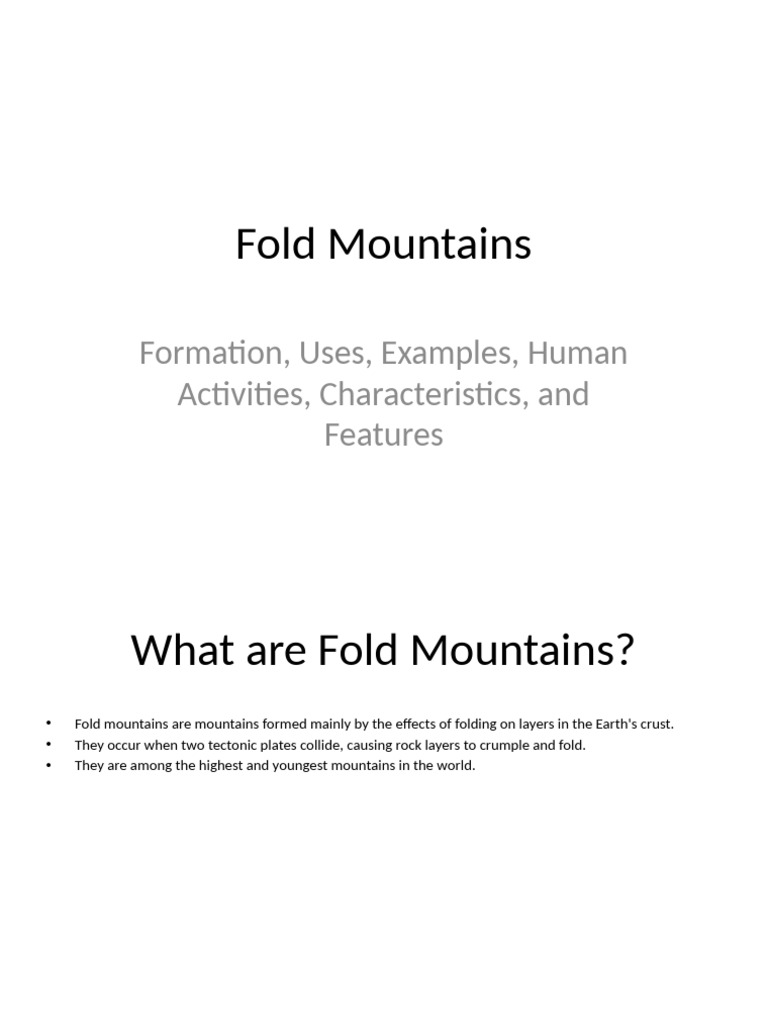 Understanding Fold Mountains: Formation & Examples | PDF