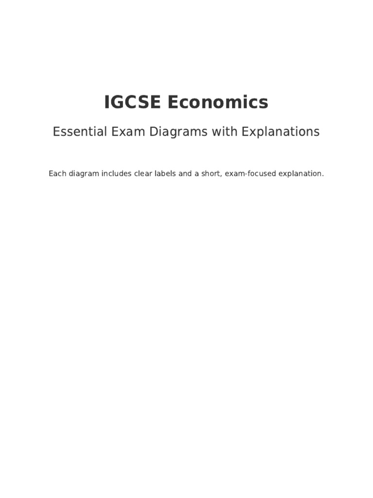 IGCSE Economics Exam Diagrams Guide | PDF | Economic Equilibrium ...