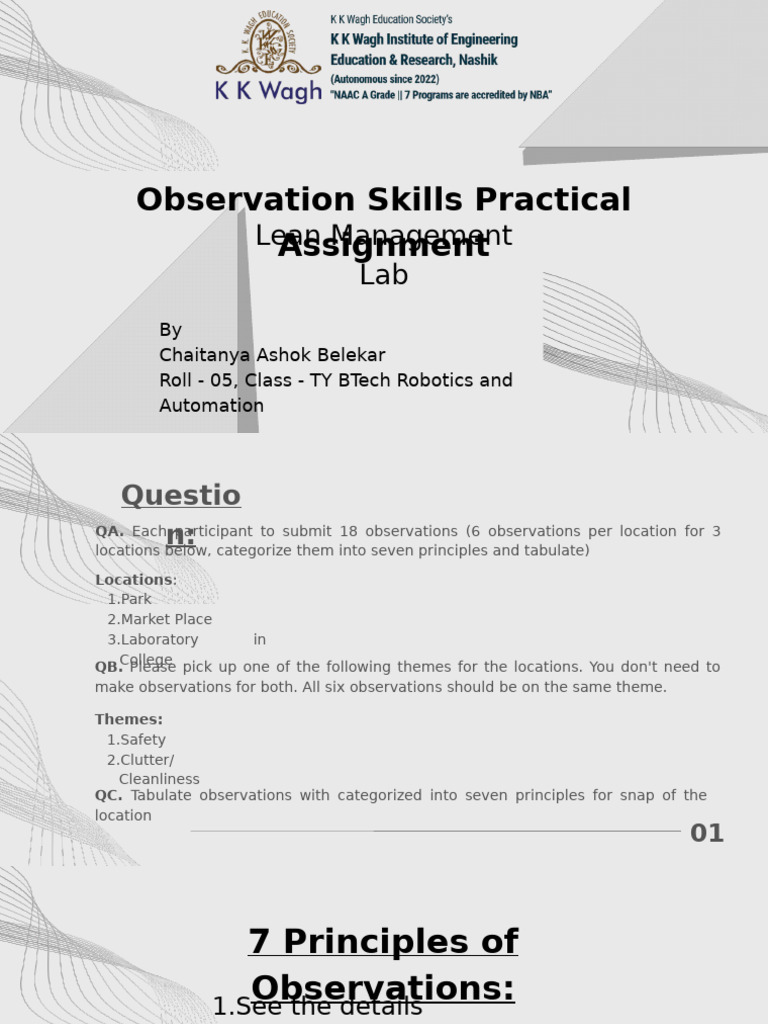 Safety Observations in Diverse Locations | PDF | Safety
