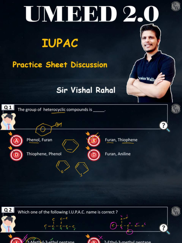 IUPAC - Practice Sheet Solution | PDF