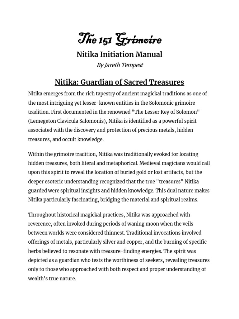 Nitika 151 Attunement Manual | PDF | Meditation | Knowledge