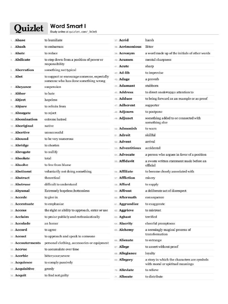 WordSmart 1 | PDF
