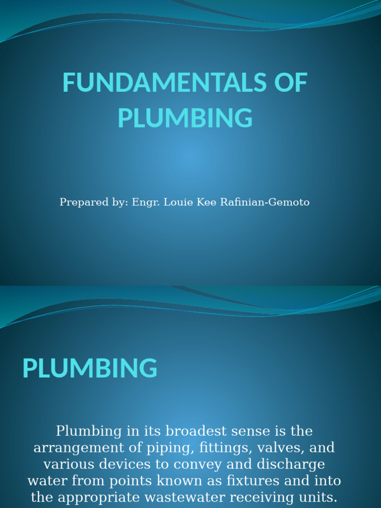 Plumbing Fundamentals and History | PDF | Plumbing | Sanitary Sewer