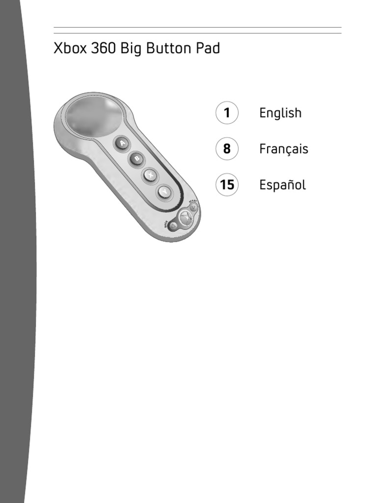 Xbox 360 Big Button Pad: English Français Español | PDF | Xbox (Console ...