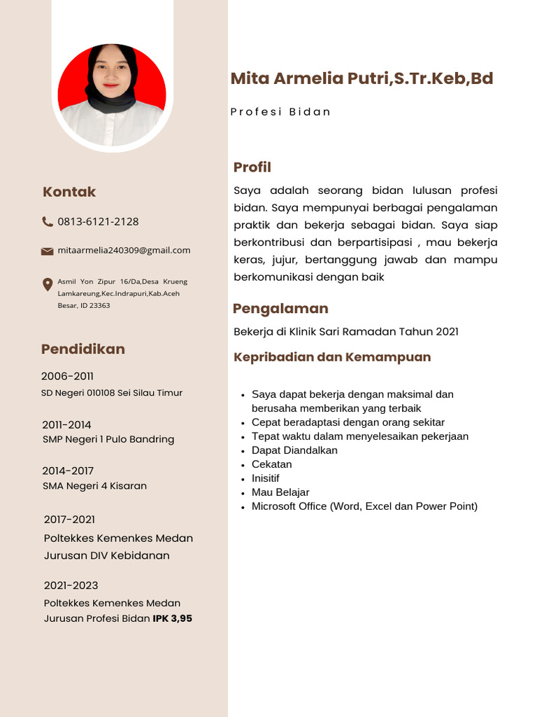 CV Mita Armelia Putri | PDF