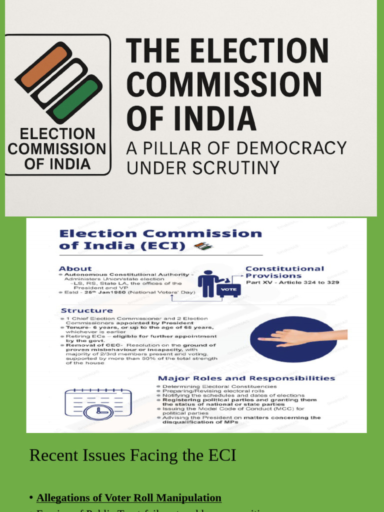 Election Commision of India | PDF | Political Events | Group Decision ...