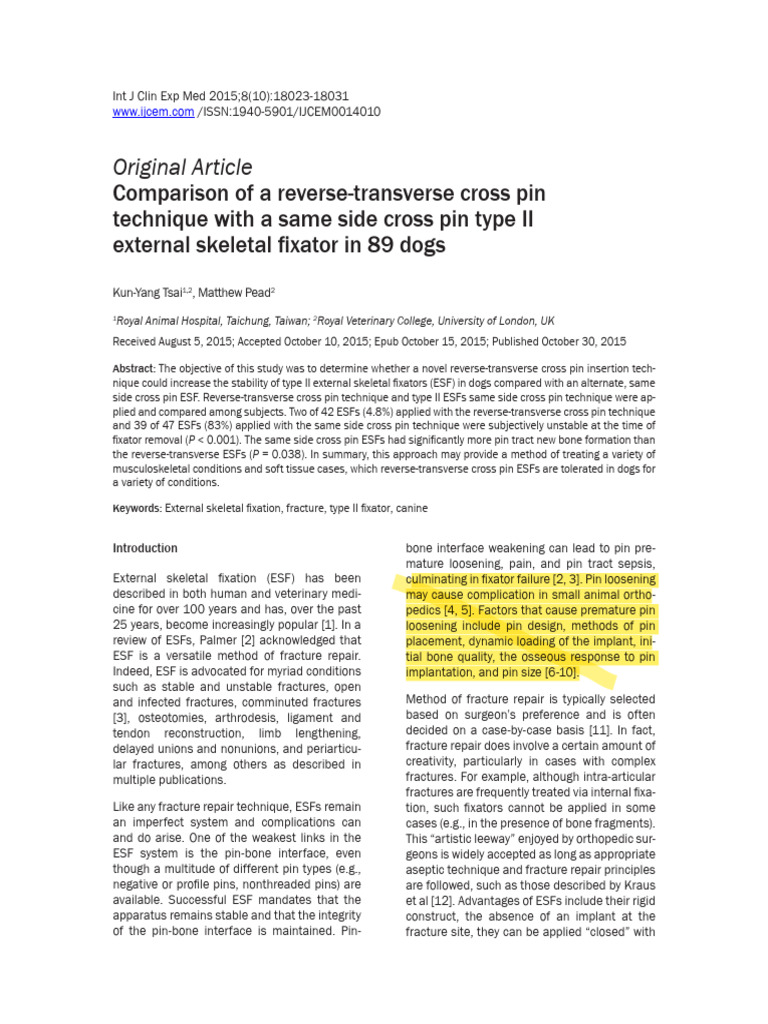 Comparison of A Reverse-Transverse Cross Pin | PDF | Stiffness | Bone