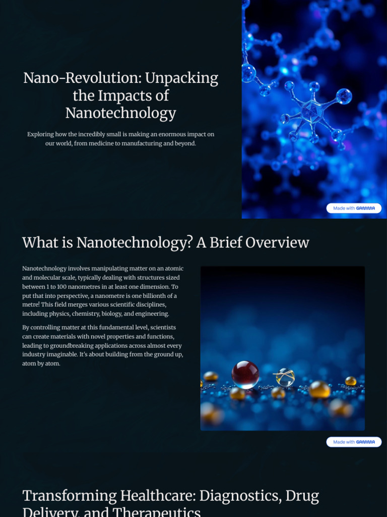 Nano Revolution Unpacking The Impacts of Nanotechnology | PDF
