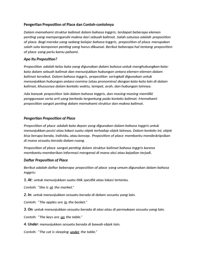 PREPOSITION | PDF