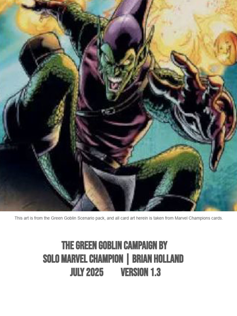 Green Goblin Campaign Public 1 3 | PDF | Spider Man | Characters Created