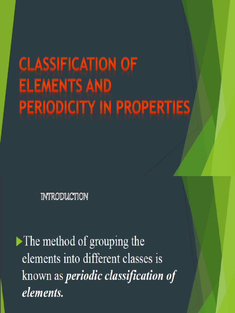 Class 11-Periodic Classification of Elements | PDF | Ion | Chemical Bond