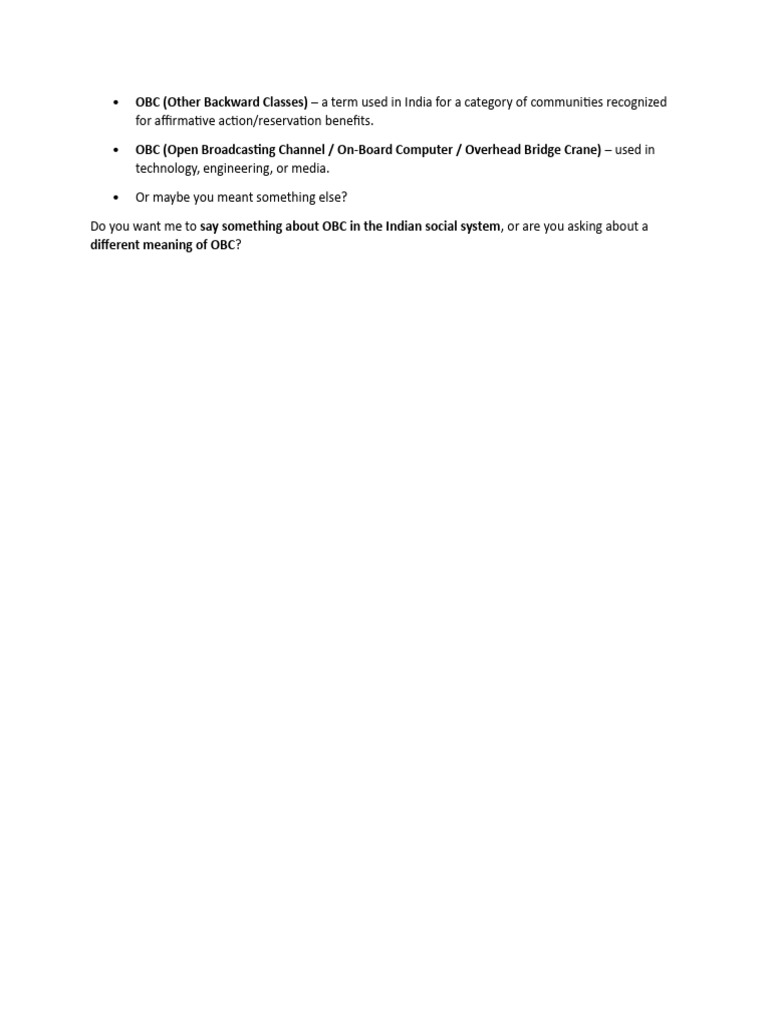 Understanding OBC: Definitions and Context | PDF