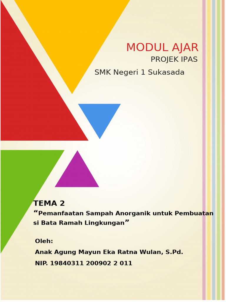 MODUL IPAS 2 - Pemanfaatan Sampah Anorganik Untuk Pembuatan Si Bata Ramah Lingkunga | PDF